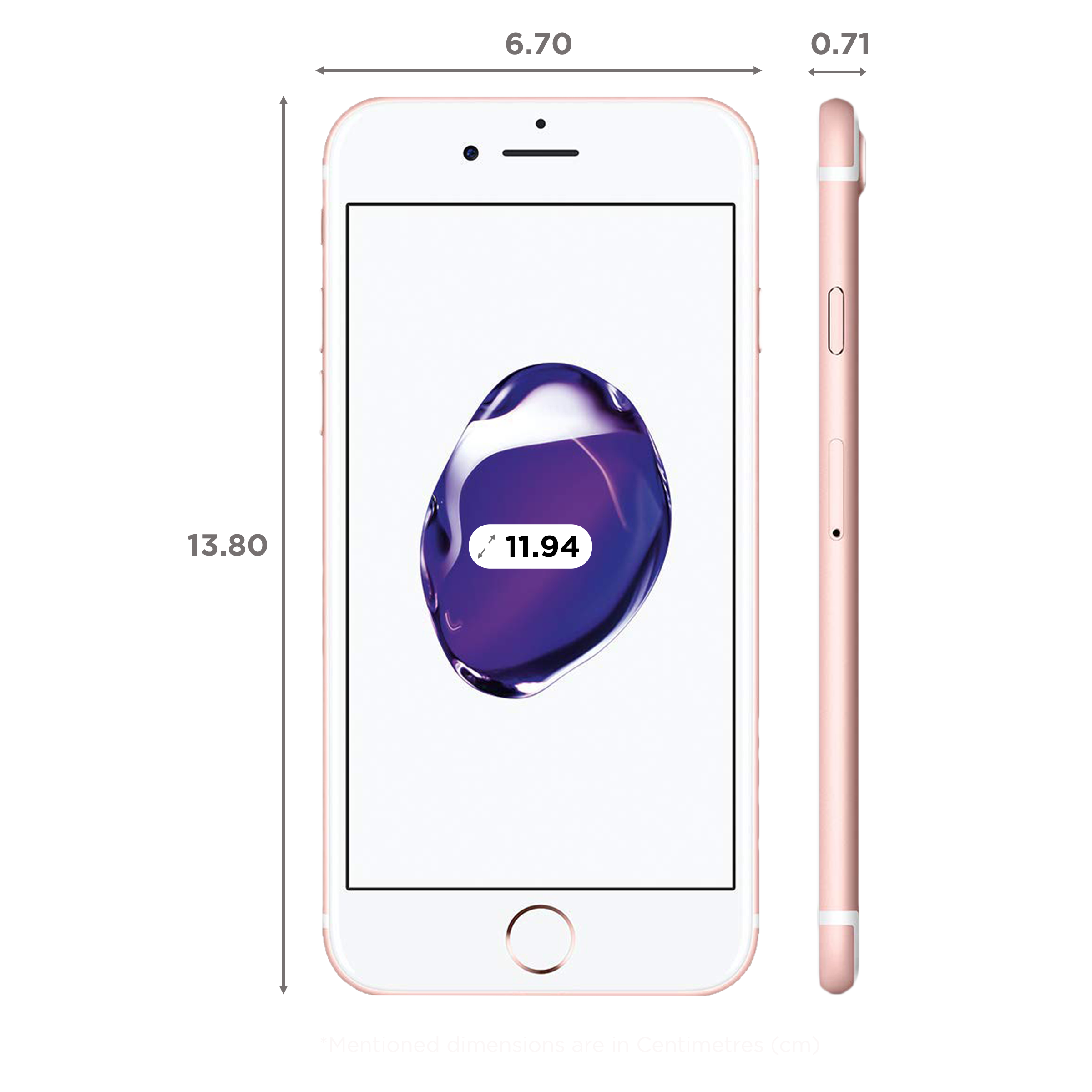 Buy Refurbished Apple iPhone 7 (32GB, Rose Gold) Online - Croma